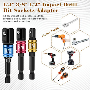 Anglekai 18PCS Bit Holder Cool Gadgets, 11PCS Drill Bit Holder Keychain/ 3PCS Impact Drill Bit Sockets Adapter/ 3PCS 1/4’’ Quick Hex Shank/ 105°Right Angle Drill Driver 1/4’’Hex Shank Screwdriver Bit