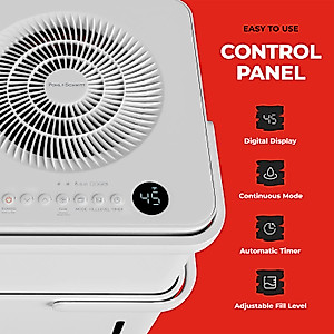 Pohl+Schmitt 2000 Sq Ft Cube Dehumidifier - 20 Pint Energy Star Portable Dehumidifier — Low Noise, Smart Humidity Control, and LED Control Panel with Lift and Twist Design