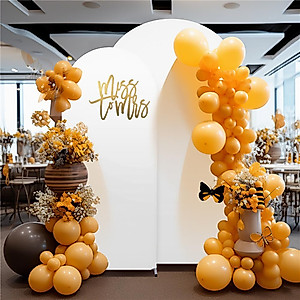 Golden Miss to Mrs Sign Wood Party Banner for Bridal Shower Decor, Bachelorette Party Backdrop, Engagement, Wedding, Couples, Greenery Hedge Wall, Photo Backdrop