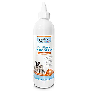 ALPHA DOG SERIES Advanced Ear Cleaner, Soothing Otic Solution (8 oz) – Reduces Itching, Odor & Wax Buildup – Safe for Dogs & Cats – W/Aloe & Vitamin E