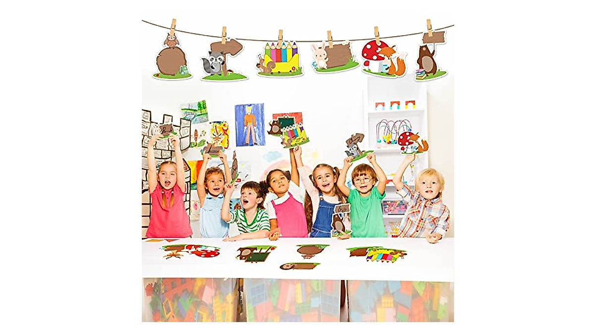 45 Pieces Woodland Animal Friends Cutout, Woodland Creatures Forest ...