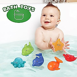 Baby Bath Toys Set of 6, Colorful Rubber Ducks Bath Toys for Toddlers 1-3 Years Old, Safe and Fun Bathtub Toys for Kids