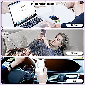 iPhone Charger 10FT Lightning Cable [Apple MFi Certified] 3 Pack 90 Degree Fast iPhone Charging Cables Cord Compatible with iPhone 14/13/12/11 Pro MAX/XR/XS/8/7/Plus/6S/SE/iPad (10 Feet)