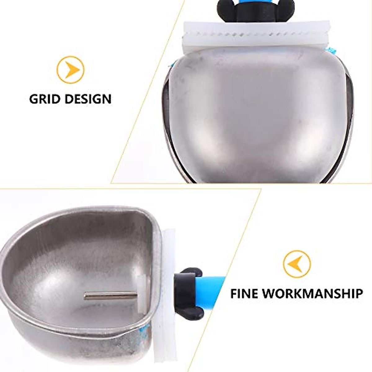 balacoo 5pcs Food and Water Bowl for Rabbit Cage Dispenser Waterer for Small Pet Bunny Ferret Hamster Guinea Pig Chinchilla