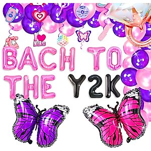 JeVenis Bach to the Y2K Balloons Y2K Bach Party Decoration Retro 70s Bridal Shower Decorations Throwback Bachelorette Balloons