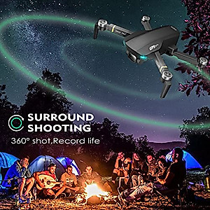 NEW Drone Pro Obstacle Avoidance GPS Drone with 4K EIS Camera for Adults Beginner Professional Foldable FPV RC Quadcopter with Brushless Motor, Auto Return Home, Selfie, Follow Me, Waypoints Fly , Circle Fly, Auto Hover, Headless Mode with Carrycase (GD93