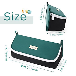 Oyachic Large Capacity Pencil Case,Wide Open Pencil Pouch,Asthetic Pencil Bag for Office,Marker,Stationery,Green ﻿