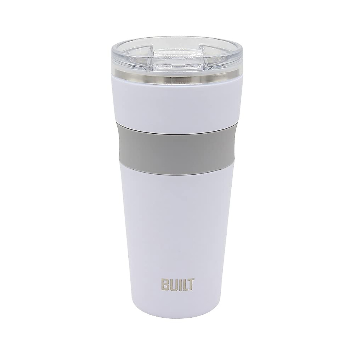 BUILT 24 Ounce Shasta Double Wall Vacuum Insulated Stainless Steel Coffee and Water Tumbler with Easy to Clean Flip to Open Lid