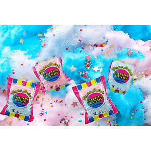 Fruidles Cotton Candy Blue and Pink Swirl Party Flavors Supplies Birthday Treats for Kids, Kosher, 1oz Bag (12-Pack)