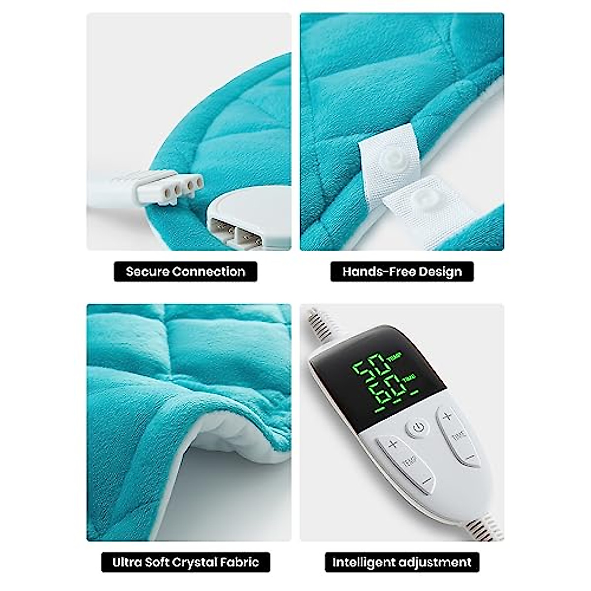 𝟐𝟎𝟐𝟑 𝐍𝐄𝐖 Weighted Heating Pad for Neck and Shoulders, WarmCo 2.4lb Large Electric Heating Pad for Back Pain Relief,Gifts for Women Men Mom for Christmas, Birthday, Mothers Day
