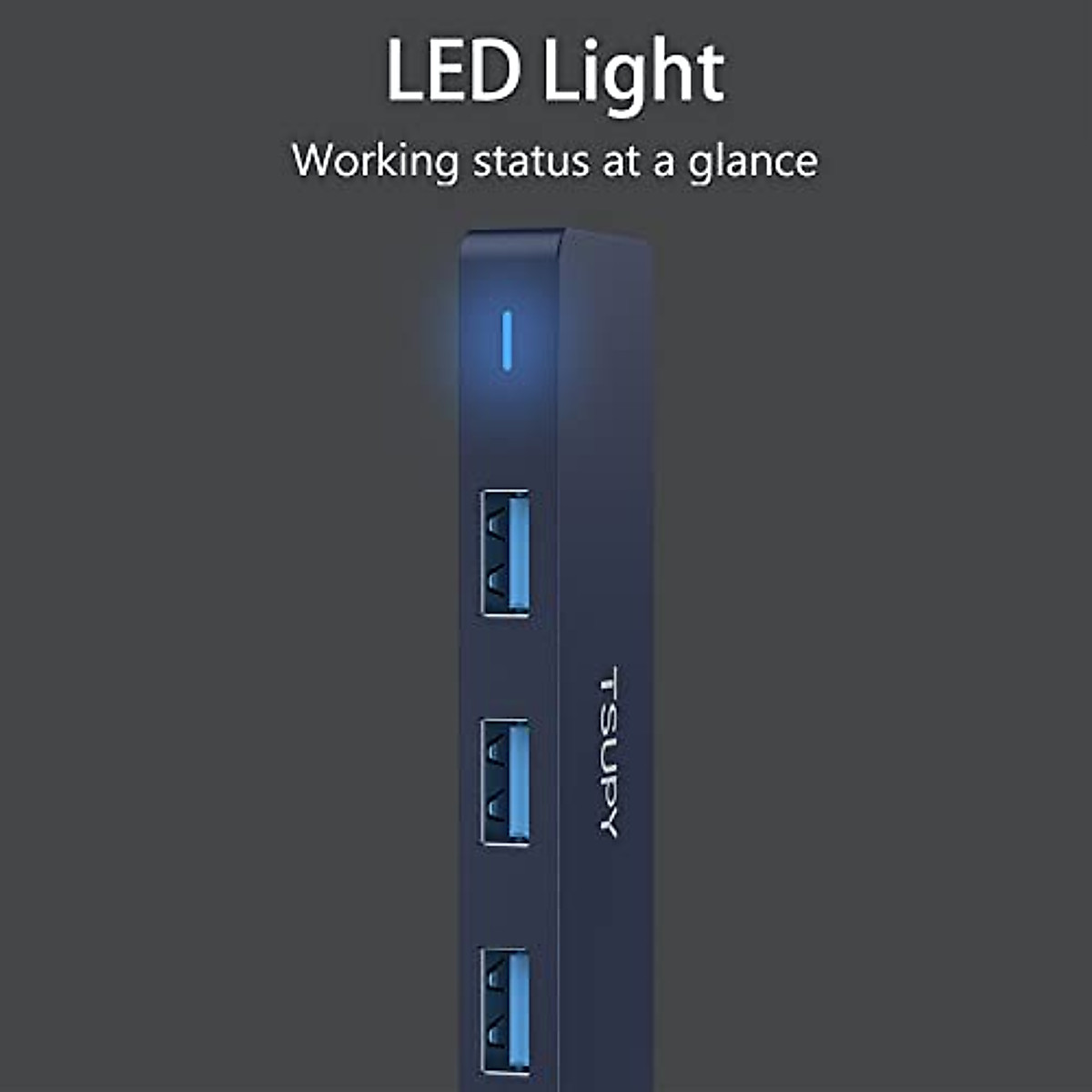 USB 3.0 HUB,TSUPY USB HUB 4 Port USB 3.0 Expander USB Data Hub with 3.3ft Extended Cable, Ultra Slim Portable Multiport USB 3.0 Splitter for MacBook,Laptop,PS4,Surface Pro,Printer,Mobile HDD