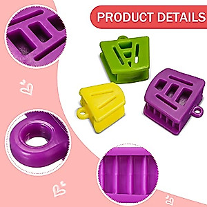 Mouth Props Dental Silicone Bite Blocks, Dental Blocks Multi Size Dental Mouth Opener for Child Kids Adults Teeth Clenching, Large, Medium and Small (12 Pcs)