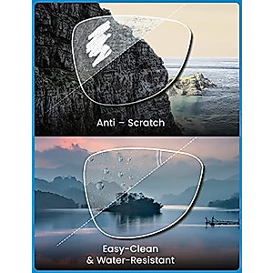 GUDVUE Blue Light Glasses for Men Rectangle Computer Glasses Gaming Eyeglasses, Black/Crystal PRO