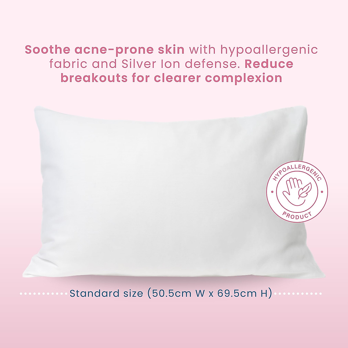 Clean Skin Club Silver-Ion Infused Pillowcase for Clearer Skin & a Fresher Sleep, Ultra Soft, Odor Fighting