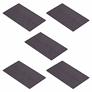 Fielect 5Pcs Mini Small Solar Panel 5V 1W Polycrystalline Mini Solar Cell Epoxy for Solar Battery Charger DIY Solar Syatem Kits 107x61mm