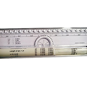 Actopus 12-Inch Plastic Parallel Rolling Ruler 30cm for Architects, Students