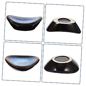 BESTOYARD 6pcs Ingot chopstick rest japanese table ceramic chopsticks holders ceramic chopsticks rest sushi stick holder tablescape decor practical spoons rests ceramics household spoon rest