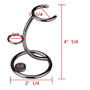 Linkidea Shower Shaving Brush Stand, Stainless Steel Safety Razor Holder, Comaptible with Vikings Blade Chieftain, Emperor Augustus Razor (Brushed Nickel)