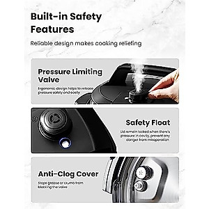 COMFEE’ 16 in 1 Electric Pressure Cooker Instant Multi Cooker Olla de Presion Non-Stick Pot Yogurt Maker Rice Cooker Slow Cooker Sauté Steamer 8 Quarts Stainless Steel