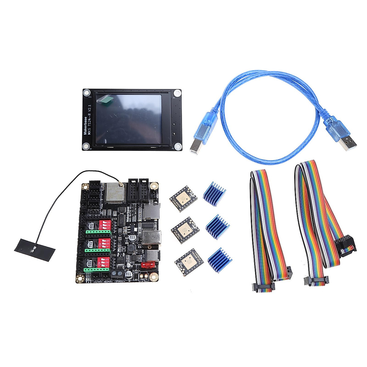 BIBABLYKE MKS DLC32 V21 CNC Motherboard GRBL 32bits Offline Controller TS35-R 3D Engraver Machine Upgrade- PCB