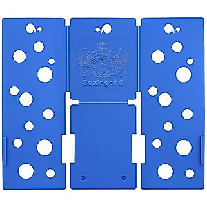 BoxLegend Version 5 Shirt Folding Board t Shirt Folder Clothes Folding Board Easy and Fast to fold Clothes for Adults, Larger and Thicker, Blue