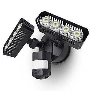 SANSI 36W 3600LM LED Motion Sensor Outdoor Light, 50,000 Hrs Lifespan Security Light, 350W Equiv 5000K Dusk to Dawn IP65 Flood Light, Super Bright for Backyard, Black, Bright Series, not Solar