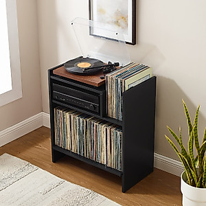 Crosley Furniture Portland Turntable Stand, Black
