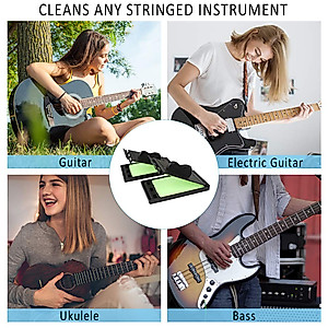 2 Pack Dual Guitar String Cleaner for Guitar, Bass and Ukulele, Used for Cleaning String and Fretboard