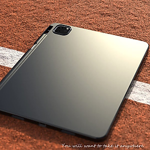 Puxicu Case for iPad Pro 11" 2022&2021, Slim Design Matte TPU Rubber Soft Skin Silicone Protective Cover for iPad Pro 11-inch (3rd&4rd Gen) Tablet - Black