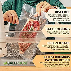 Vacuum Sealer Bags, 2 Pack 8"x50' Food Vacuum Bags Rolls BPA FREE Heavy Duty Vacuum Seal Bags