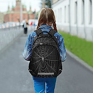 Vozoza Spider Web Backpack for Girls Kids Boys School Bookbags,Student Laptop Backpack Carrying Bag Casual Lightweight Travel Sports Day Packs