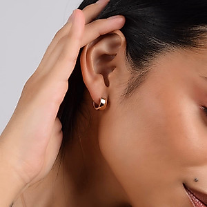 VNC Jewelry | 18K Gold Hoop Earrings for Women | Gold Plated Hypoallergenic Lightweight Earrings | Jewelry for Women | Perfect for Any Occasion with a Long-Lasting Finish