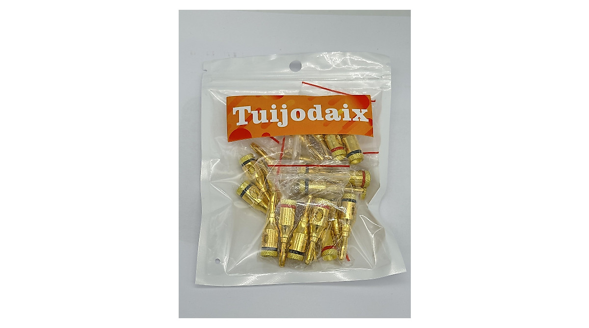 Banana Plugs Open Screw 24K Gold Plated Plugs Audio Jack Connector for ...