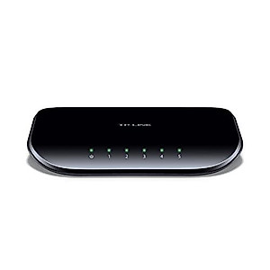 TP-LINK TL-SG1005D 10/100/1000Mbps 5-Port Gigabit Desktop Switch, 10Gbps Capacity(Renewed).