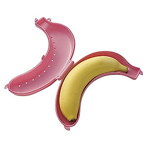 3Pcs Banana Keeper Outdoor Travel Case, Banana Protector, Cute Carrier Storage Box，Banana Container for Lunch Boxes, BPA-Free Fruit Container