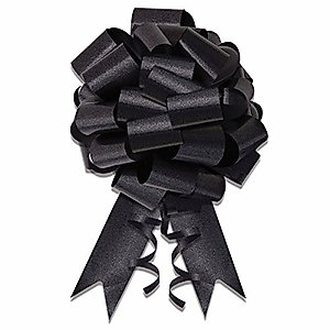 10 - 5" Black Pull Bow Pew Bows Wedding Decorations Christmas Gift Wrap