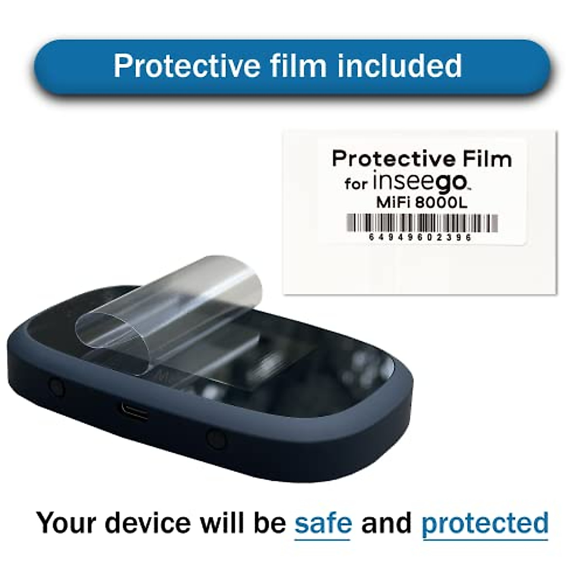 EVDO-LINK Bundle for Inseego Global Hotspot WiFi Device - 4G LTE MiFi 8000 | Global 4G LTE Mobile Portable WiFi with Case, Screen Protector and Extra Battery Compatible with AT&T, T-Mobile, Verizon