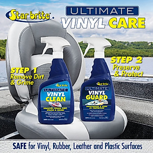STAR BRITE Ultimate Vinyl Clean Spray - Multi-Surface Cleaner for Auto, RV, Home & Boat Upholstery - Vinyl, Rubber, Leather, Plastic + Interior & Exterior Trim - 32 OZ (096232)