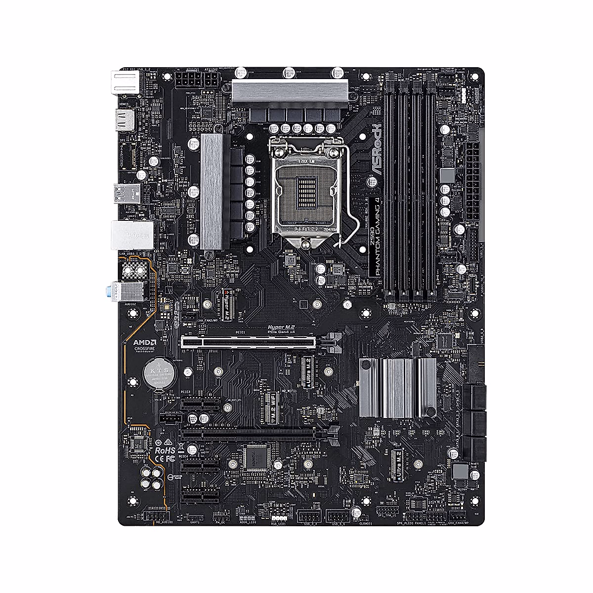 ASROCK Z590M PHANTOM GAMING 4 LGA1200/ Intel Z590/ DDR4/ SATA3&USB3.2/ M.2/ Micro ATX Motherboard