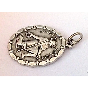 SAINT ROCH OF MONTPELLIER OVAL SHAPE MEDAL - 100% MADE IN ITALY