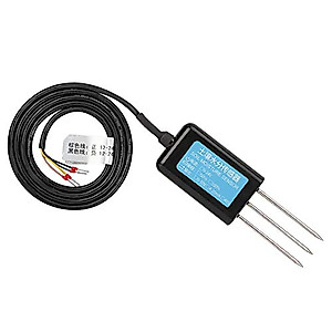 Single Soil Moisture Sensor,Jadpes Soil Moisture Sensor Humidity Temperature Electrical Conductivity Tester Meter RS485 Output
