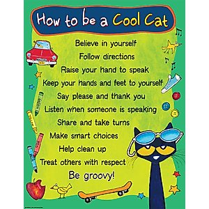Edupress Pete The Cat How to be a Cool Cat Chart, Multicolor, EP63928
