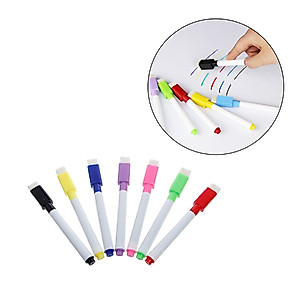 JIUYECAO 5Pcs Whiteboard Pen Erasable Dry White Board Markers Black Ink Fine Size Nip whiteboard Eraser Spray