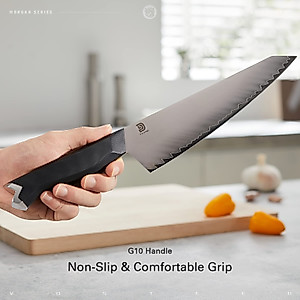 Vosteed Kitchen Utility Knife 5 Inch Paring Knife For Kitchen, Small Chef's Knife Sharp Cutting Knife With Sheath-High Carbon Stainless Steel Knife Full Tang With G10 Handle, Gift Box - Morgan Series