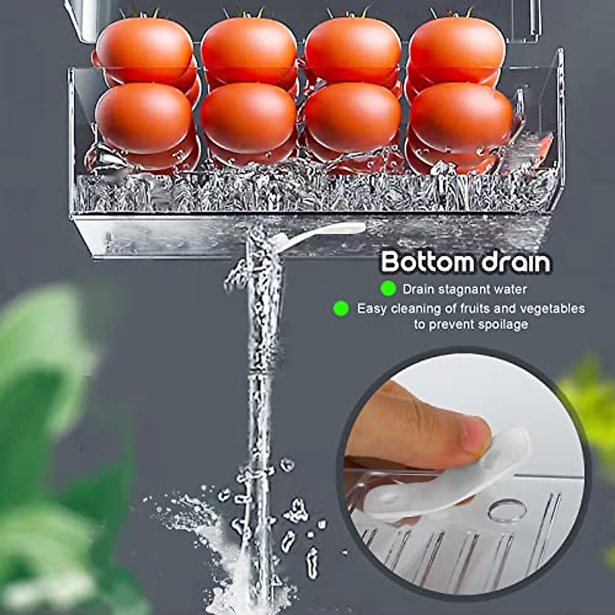 Finkoo 10 Pcs Fridge Organizer, Stackable Refrigerator Storage Bins with Lids, Kitchen Organization and storage BPA-Free Pantry Clear Storage Containers for Food, Drinks, Vegetable Fruits
