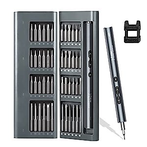 LOFICOPER Electric Precision Screwdriver, 51 in 1 Mini Electric Screwdriver Set with 48 Bits, Type-C USB Charging Port, Charging Indication, LED Light, Magnetizer for PC, Electronics, Phone, Watch