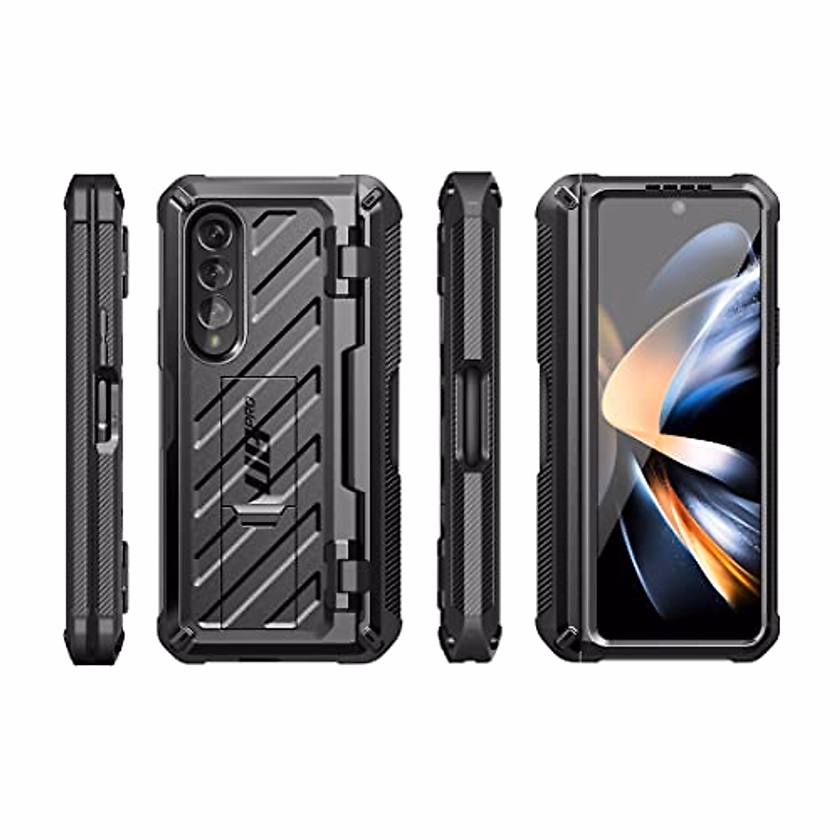 SUPCASE Unicorn Beetle Pro Case for Samsung Galaxy Z Fold 4 5G (2022), Full-Body Dual Layer Rugged Case with Built-in Screen Protector & Kickstand & S Pen Slot (Black)