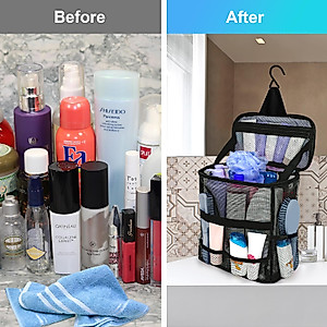 Dorm Room Essentials for College Students Girls Boys Guys, Large Capacity Mesh Shower Caddy Portable with Hanging Hook, Quick Dry Shower Bag for Camping, Beach Essentials, Birthday Gifts for Women Men