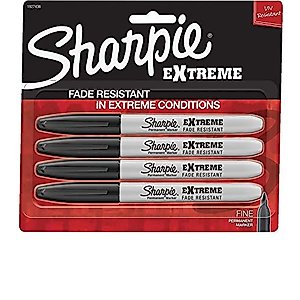 Sharpie Extreme Permanent Markers, Black, 4-Count - Limited Edition