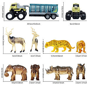 JUMEI Transport Truck Playset Toys,Toy Trucks Transport Carrier Truck with 4pvs Animals,Truck Toys for Kids 3-5, Toys,Animal Play Vehicles Toys, Car Toys for Boys 3-5 Years Old3-5 Years Old